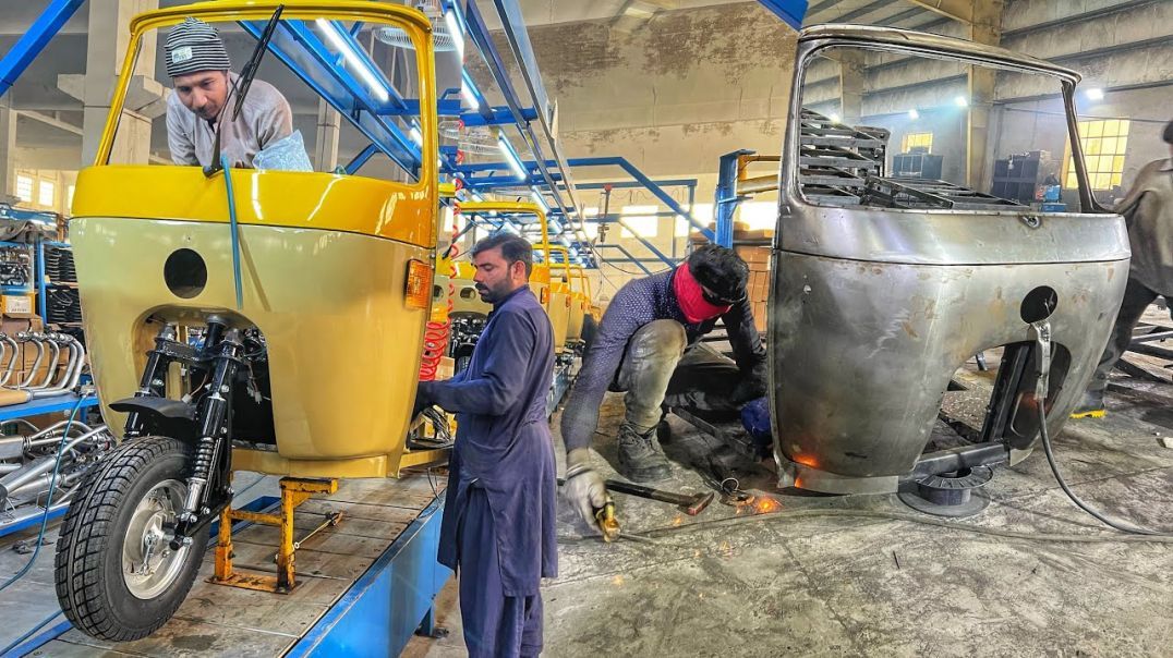 A rickshaw factory that manufactures the best quality rickshaws across Asia