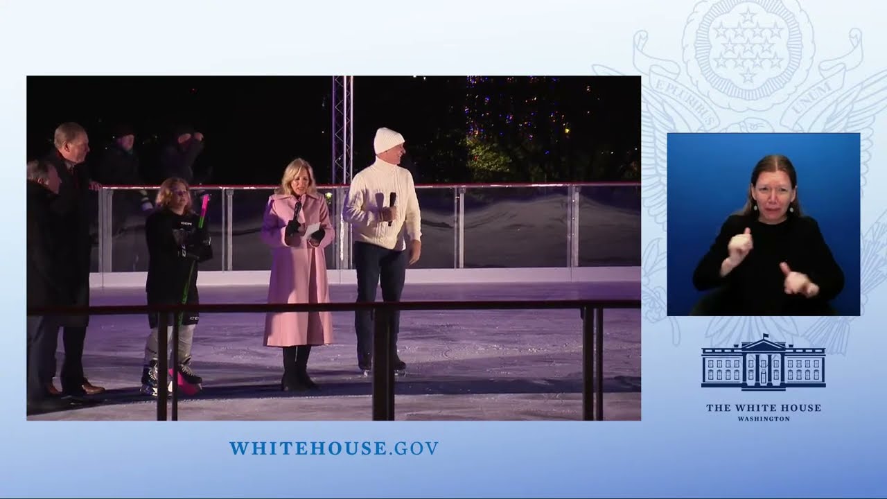 First Lady Jill Biden Unveils the 2023 White House Holiday Ice Rink