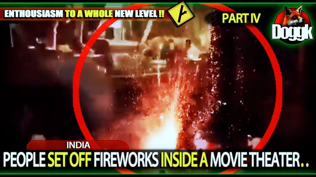 PEOPLE SET OFF FIREWORKS INSIDE A MOVIE THEATER / CINEMA.. (INDIA ...