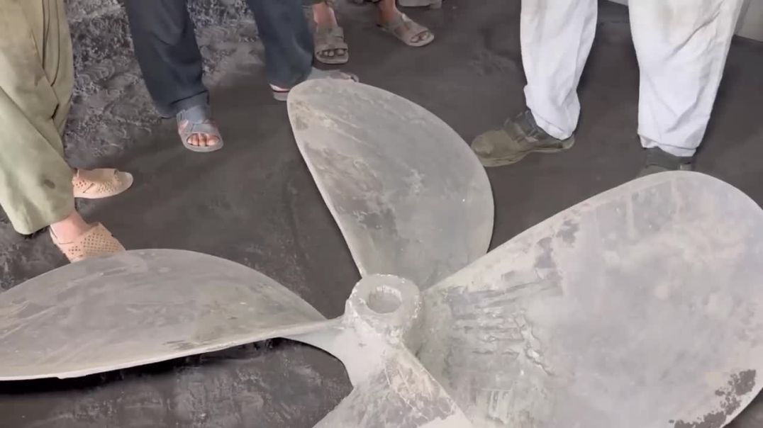 Worlds largest ship in 4 propeller production in local factory