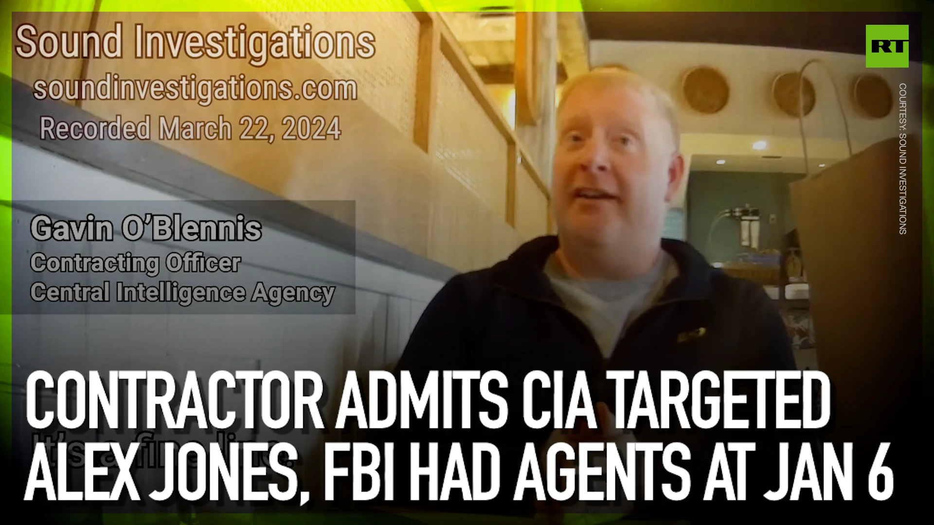 Contractor admits CIA targeted Alex Jones, FBI had agents at Jan 6