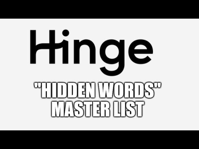 Hinge "Hidden Words" Master List for Men