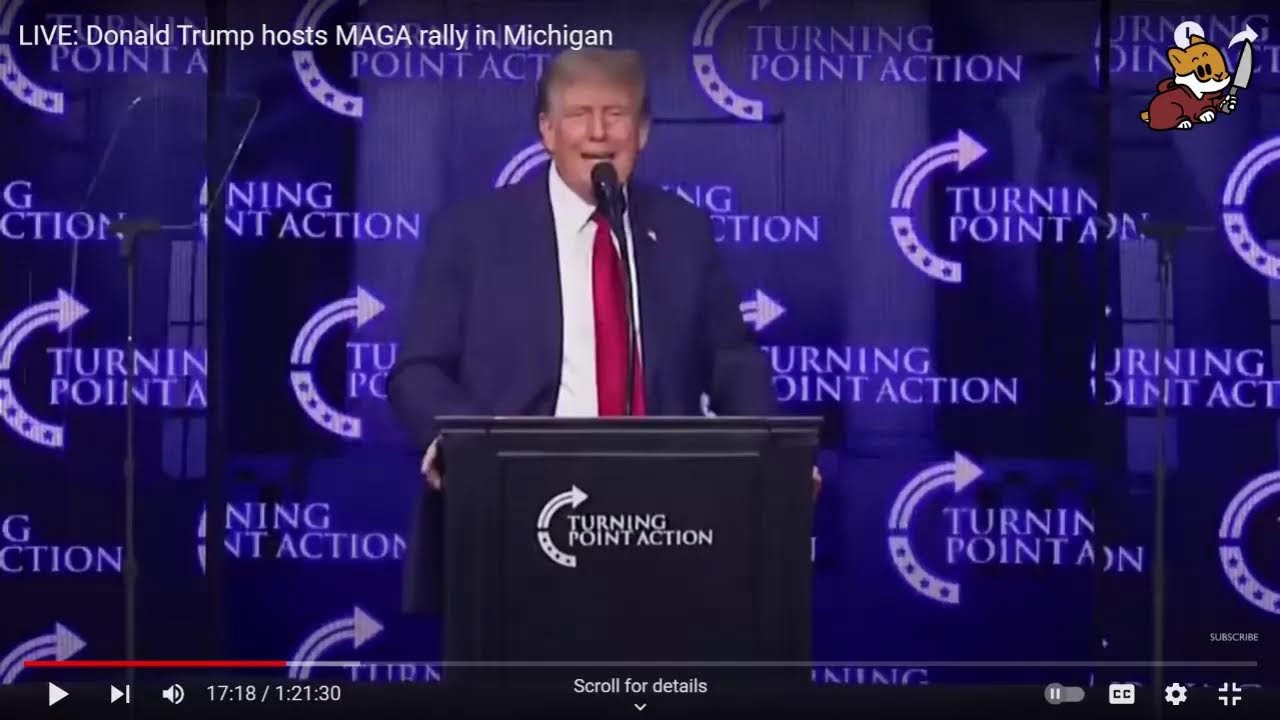 Big Daddy Donny Does a Speech in Michigan Stream. And Reveals the ...
