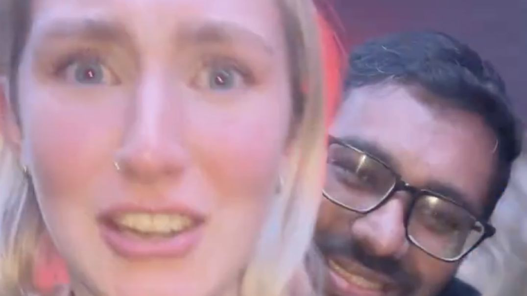 Creepy Currycel Gropes a White Woman