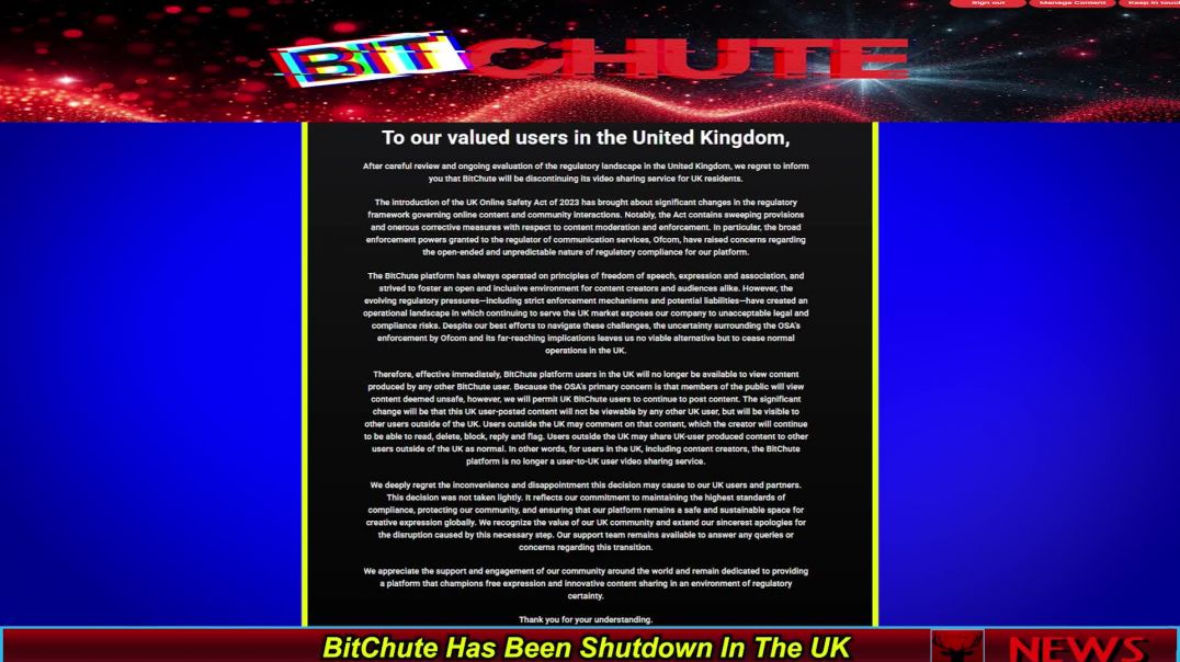 BitChute Has Been Shutdown In The UK