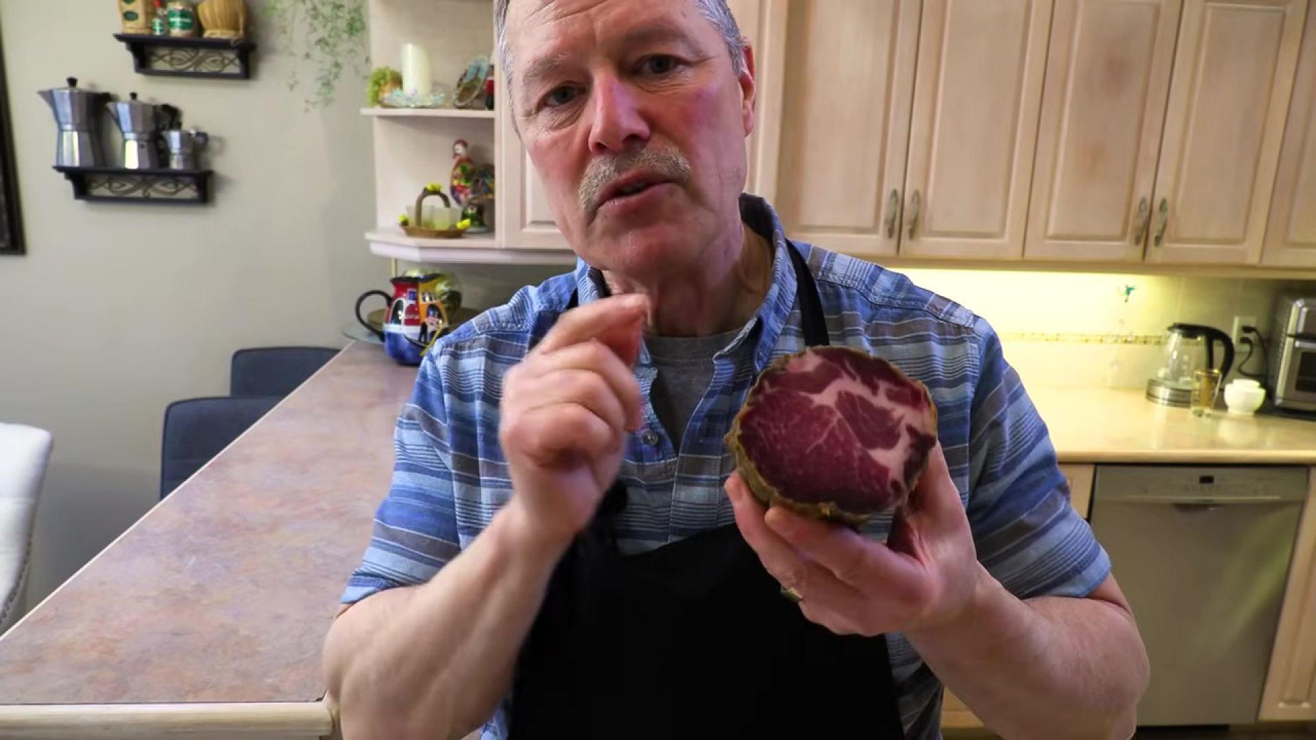 Old fashioned traditional Italian way family recipe - Making Capicola ...